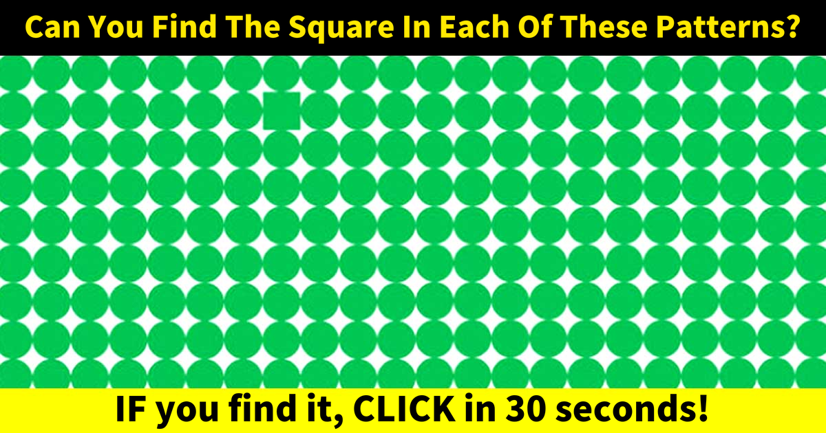 Only 2 in 10 People Can Find The Square!